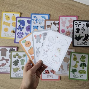 15 Color Printable Color Flashcards, Kindergarten & Homeschool Practice ...