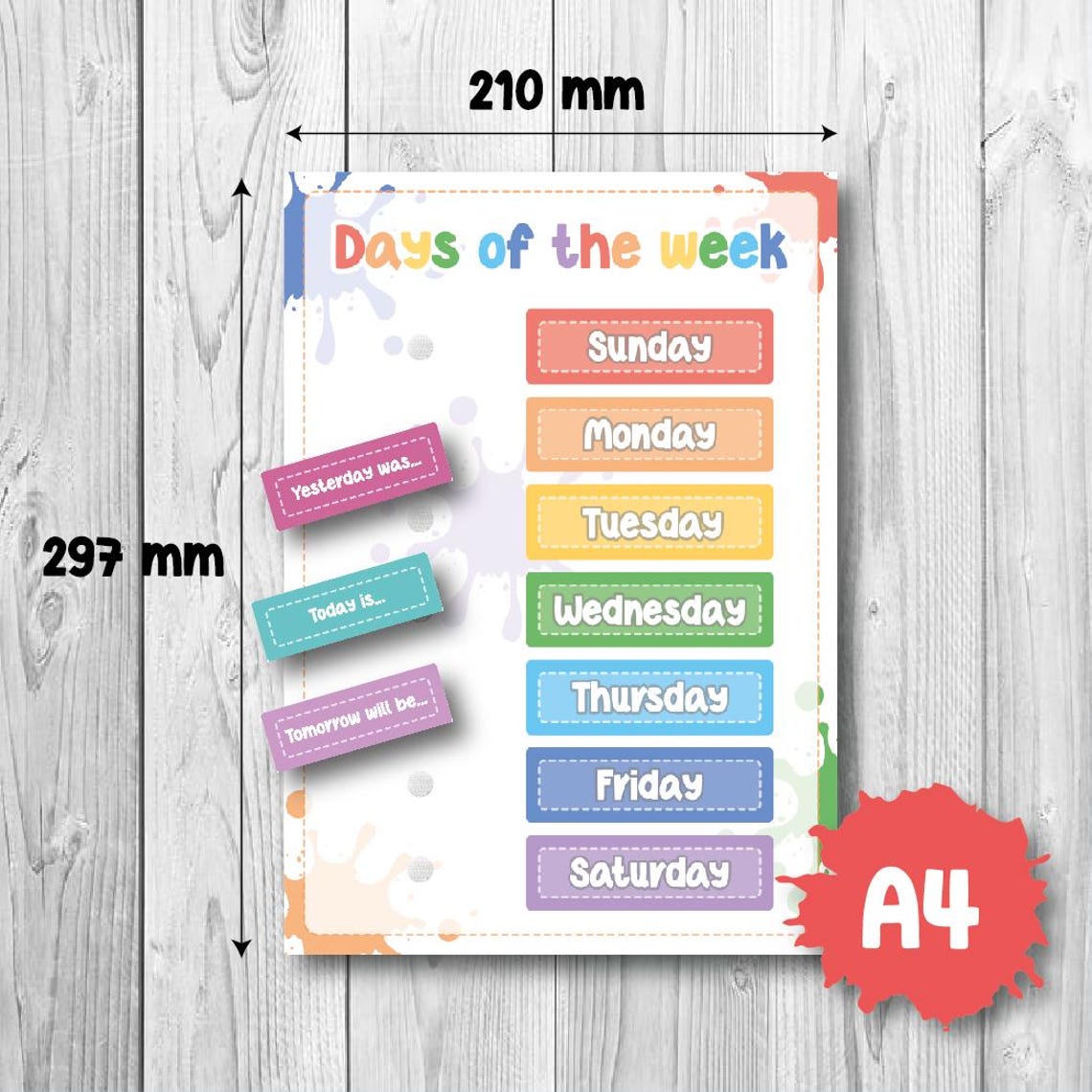 Classroom Calendar, Days of the Week, Teacher Tool, Classroom Décor ...