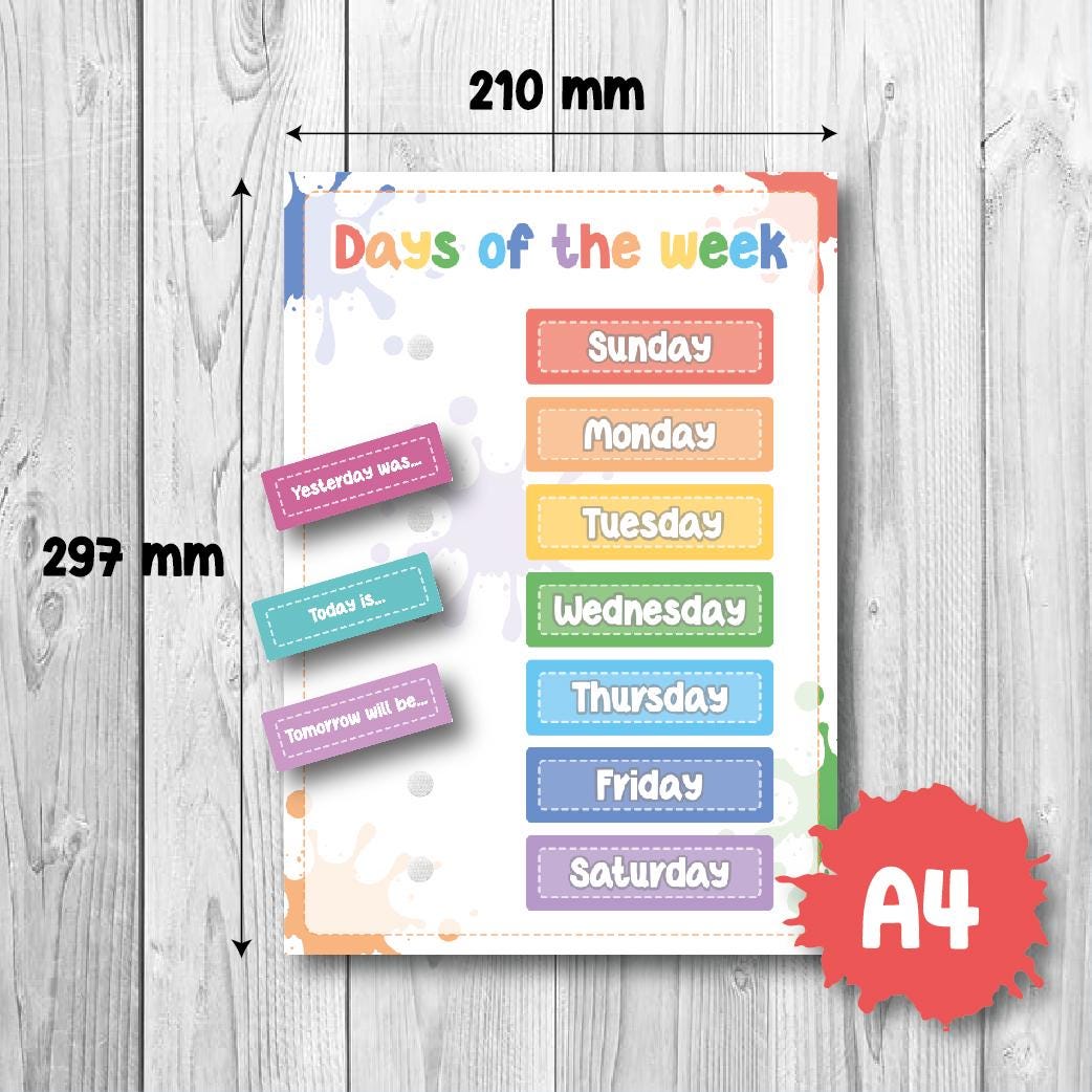 Classroom Calendar, Days of the Week, Teacher Tool, Classroom Décor ...