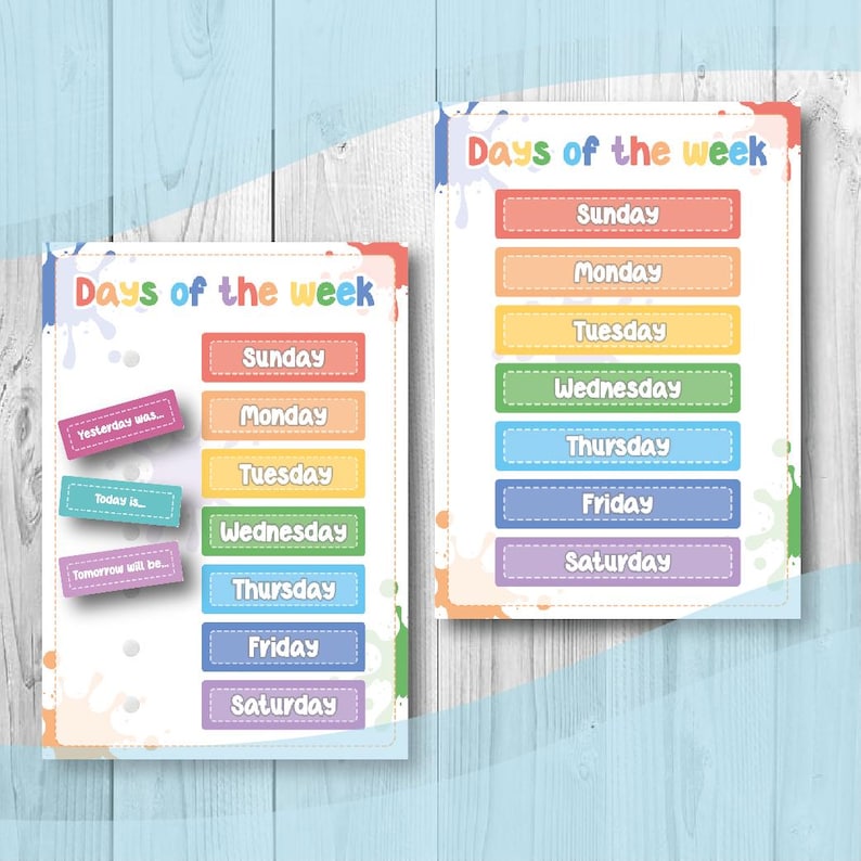 Classroom Calendar, Days of the Week, Teacher Tool, Classroom Décor ...