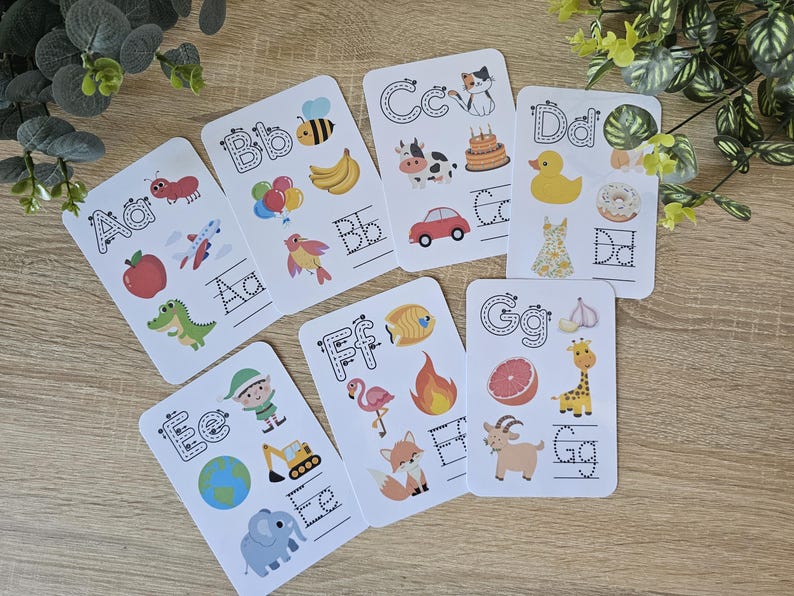 Printable Alphabet Flash Cards, Classroom Decor, Toddlers Preschool ...