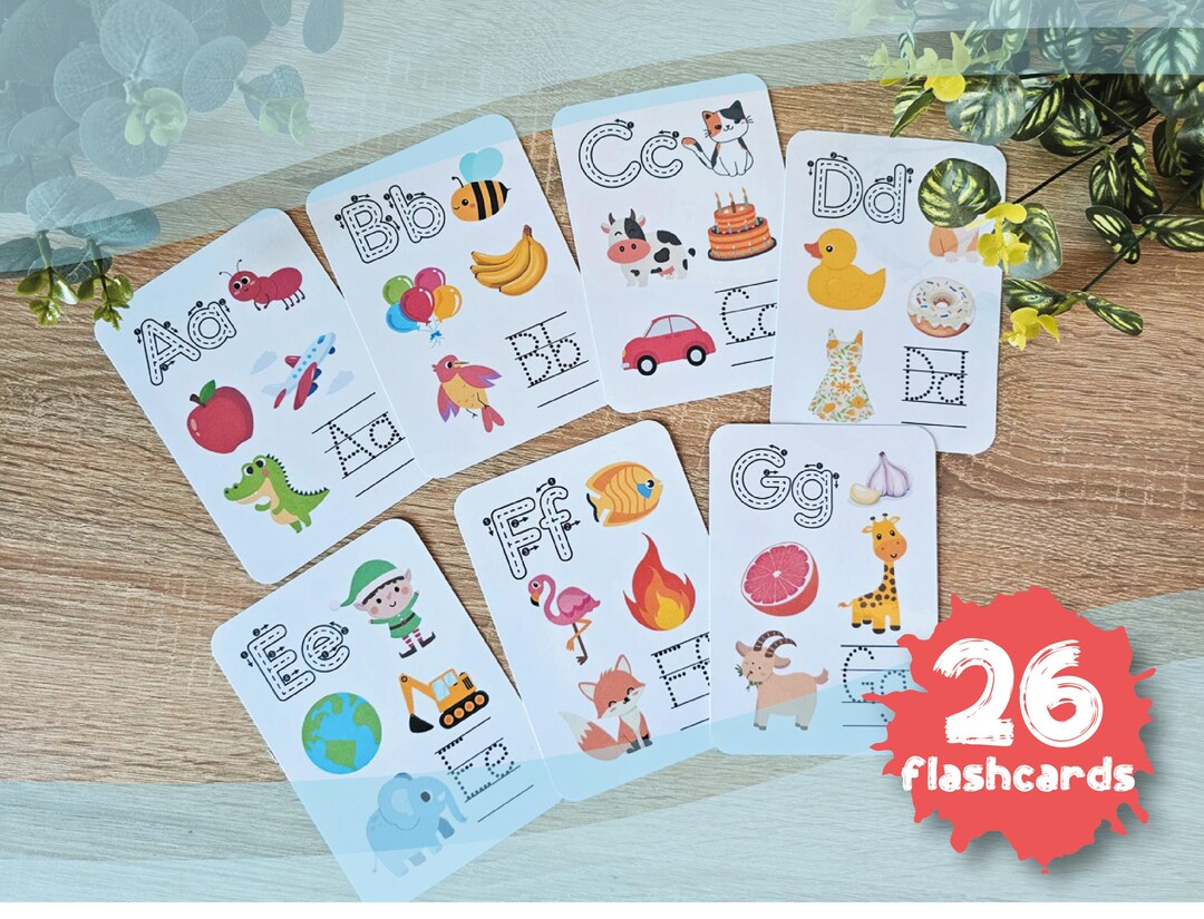 Printable Alphabet Flash Cards, Classroom Decor, Toddlers Preschool ...
