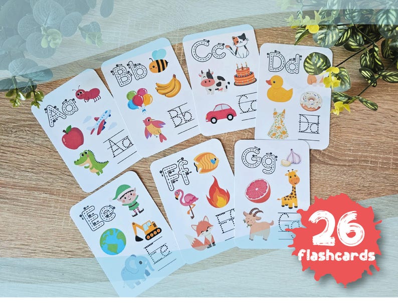 Printable Alphabet Flash Cards, Classroom Decor, Toddlers Preschool ...