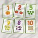 Number Flash Cards 1-20 "vegetables", Number Cards, 8.5x11'' Montessori ...