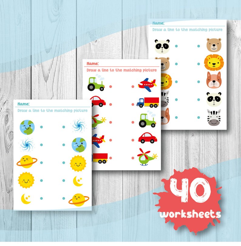 Printable Worksheets, Draw a Line to the Matching Picture. Matching ...