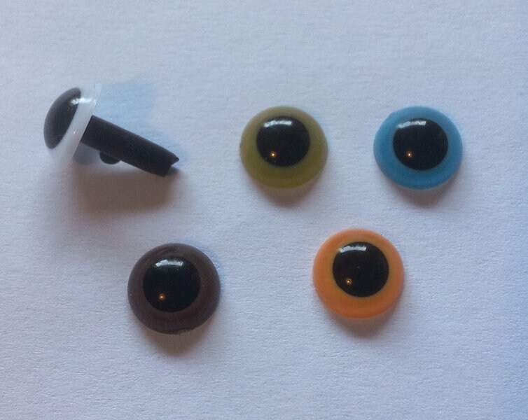 10 pairs 7.5 mm safety eyes solid colours | Etsy