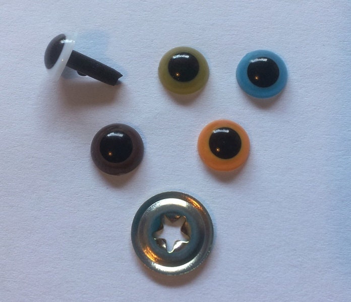 10 pairs 7.5 mm safety eyes solid colours | Etsy