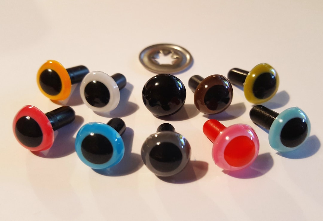 10 Pairs 12 Mm Safety Eyes Solid Colours - Etsy