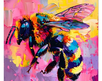 Cubism Bee Poster With Hanger Premium Matte Paper - Etsy