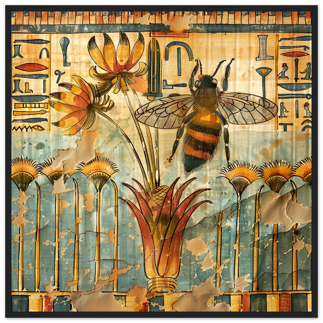 Ancient Egyptian Bee Garden Poster With Wooden Frame Premium Matte ...