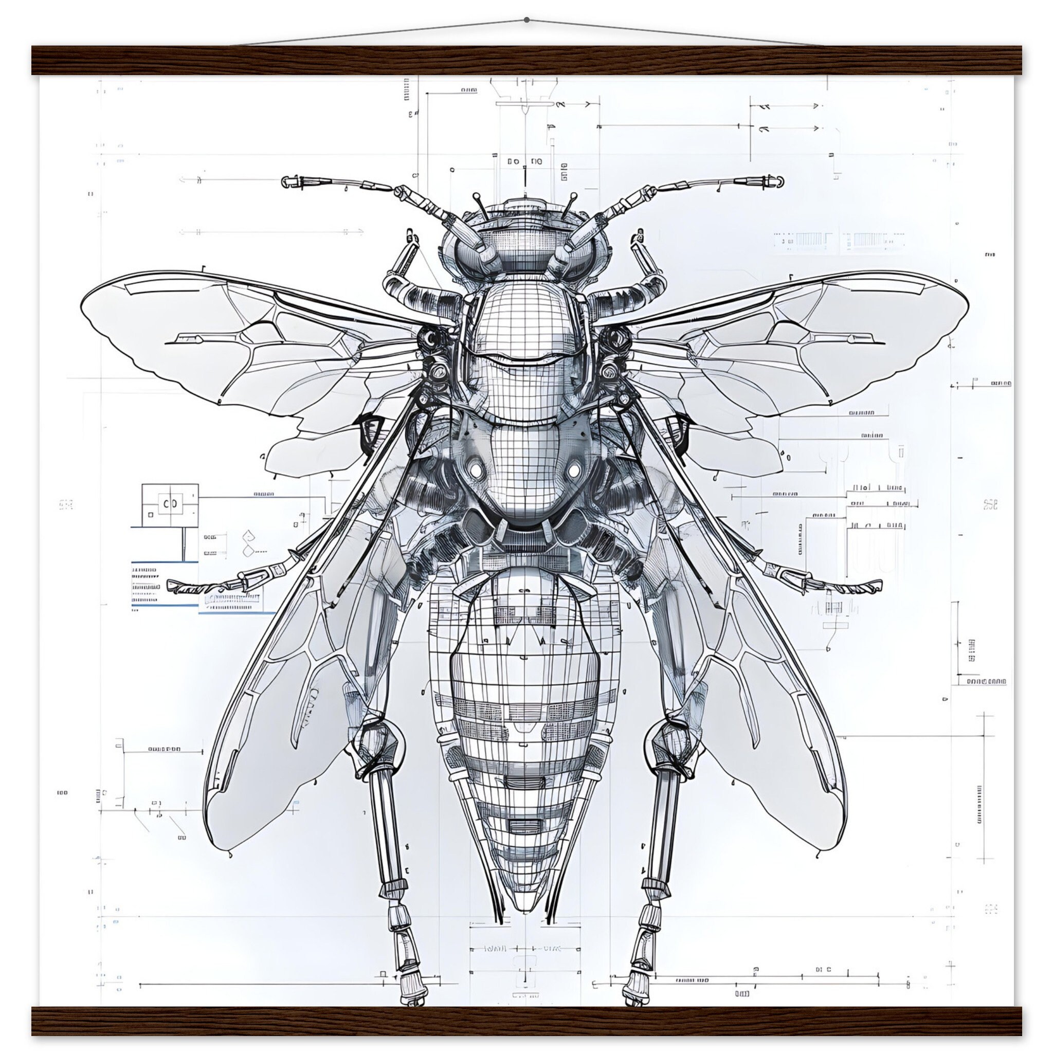 Futuristic Robot Bee Plans 3 Poster Premium Matte Paper With Hanger - Etsy