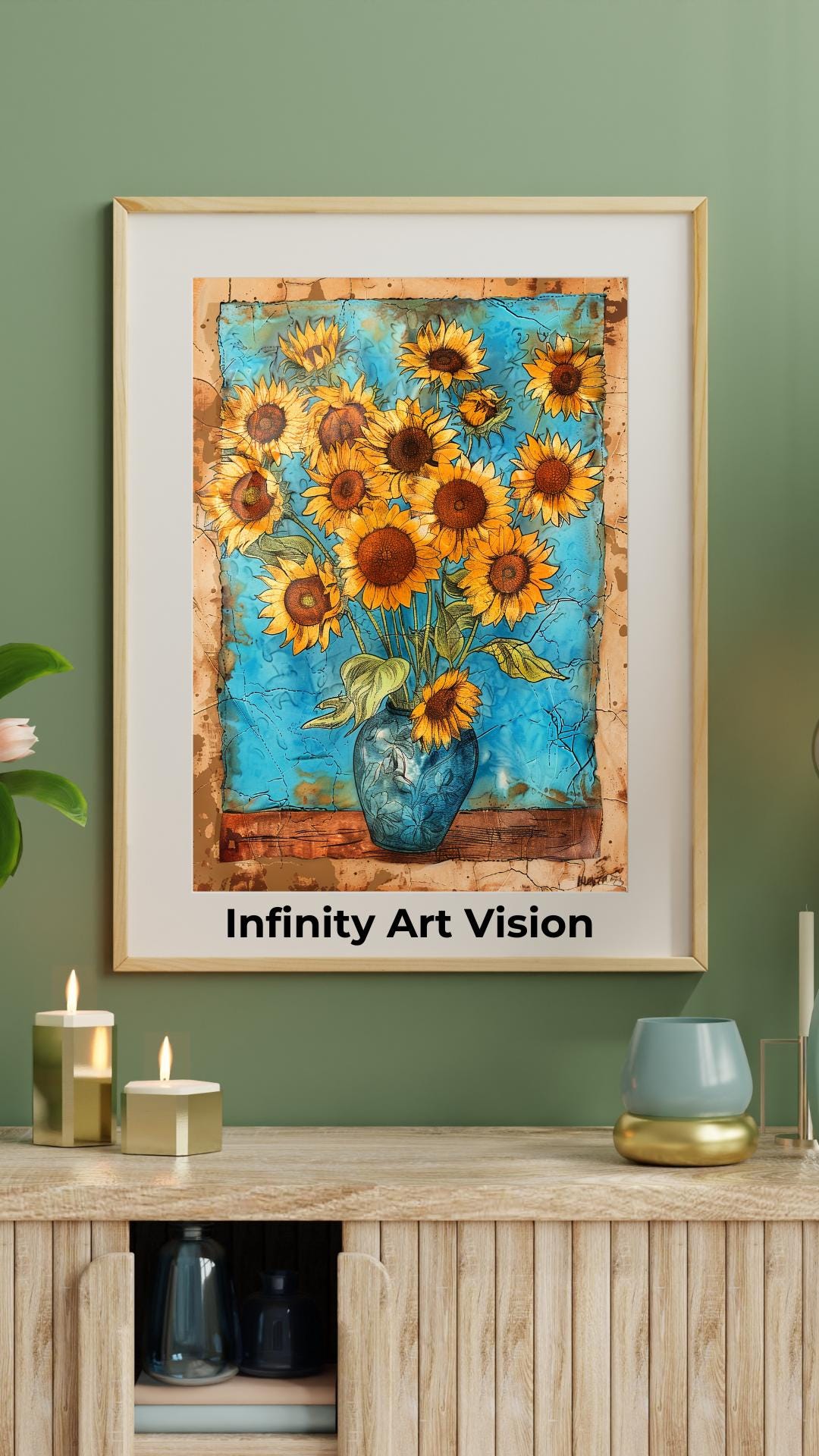 Vincent Van Gogh Sunflowers | Yellow Flowers Print | Impressionist ...