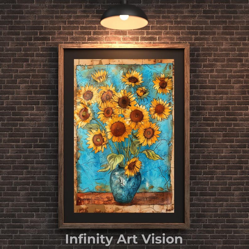 Vincent Van Gogh Sunflowers | Yellow Flowers Print | Impressionist ...