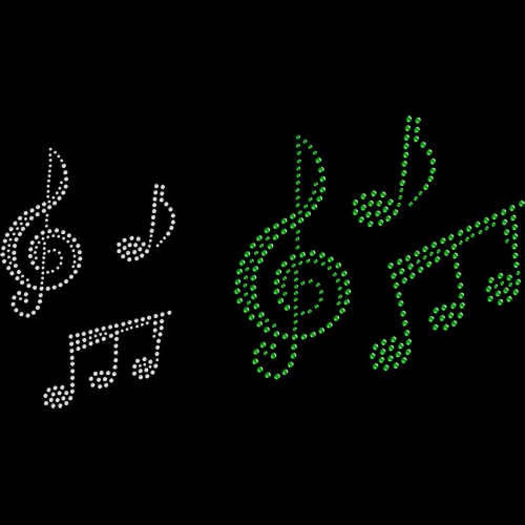 Music Note Elements Symbols Rhinestone Design INSTANT FILE DOWNLOAD - Etsy