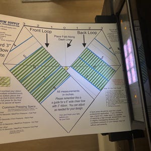 Complete Set of Printable Cheer Bow Template and Loop Graphic Placement ...