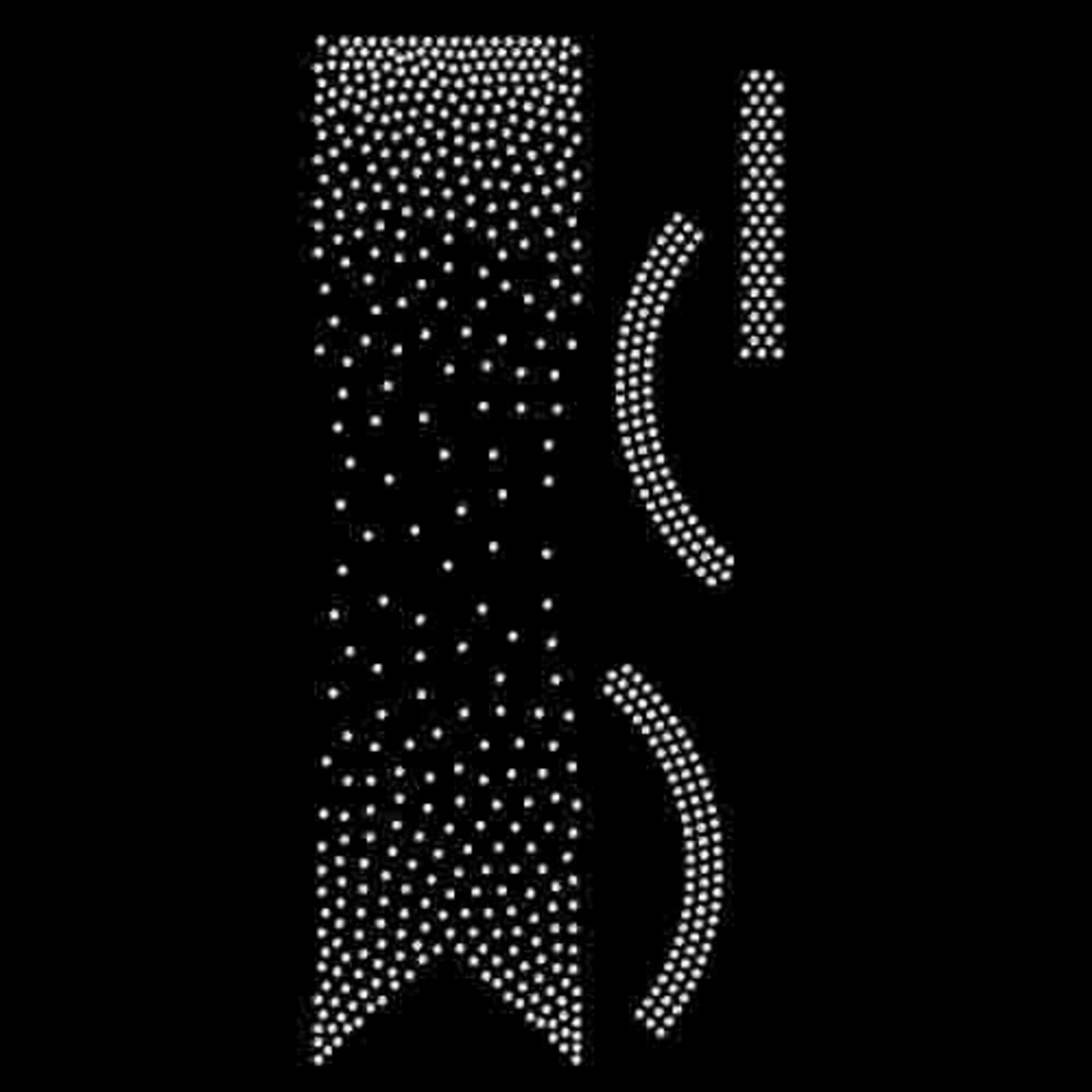 3 Cheer Bow Top/bottom Fade Rhinestone Strip 3 X - Etsy