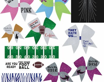 Cheer Bow Graphics Bundle Pack Digital INSTANT FILE DOWNLOAD | Etsy