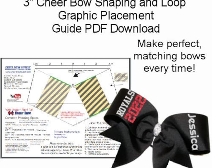 Cheer Bow Template Mat and Graphic Placement Guide - Etsy