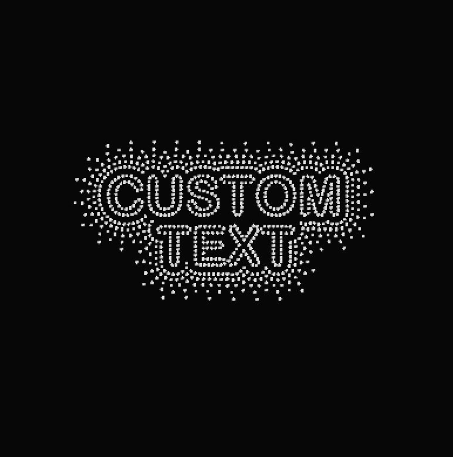 Custom Text Multi-line Burst Rhinestone Transfer - Etsy