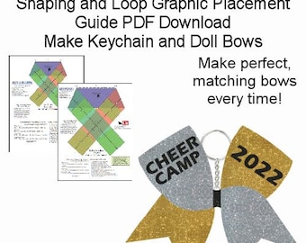 Printable Cheer Bow Template and Loop Graphic Placement Guide PDF ...