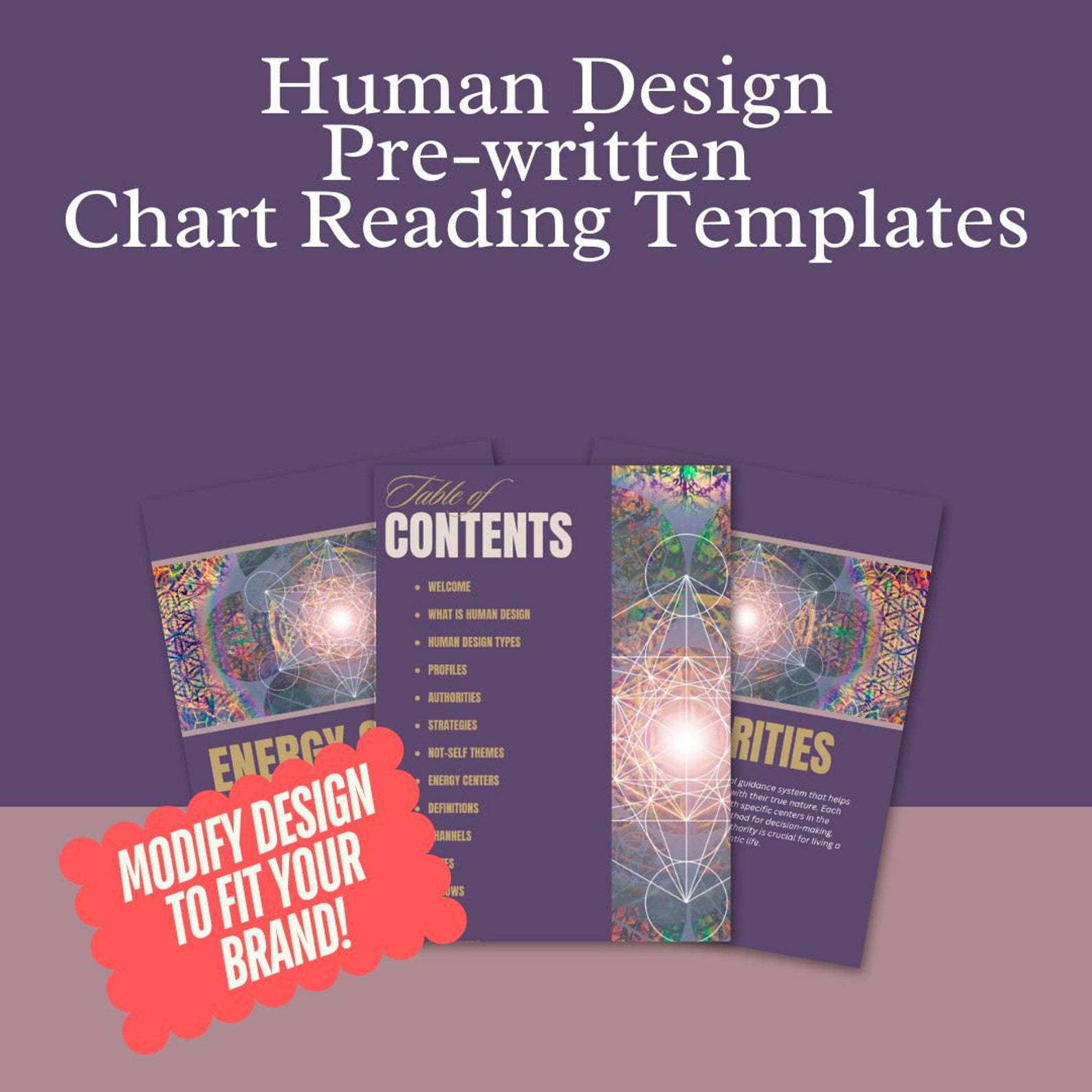 Human Design Reading Template | Human Design Template | Human Design ...