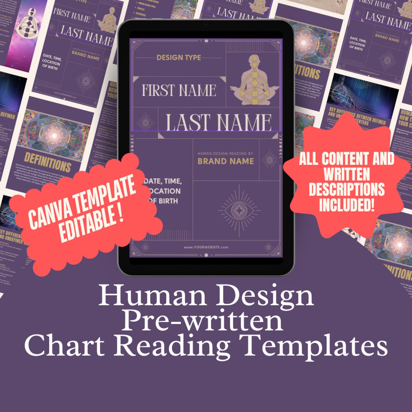 Human Design Reading Template | Human Design Template | Human Design ...