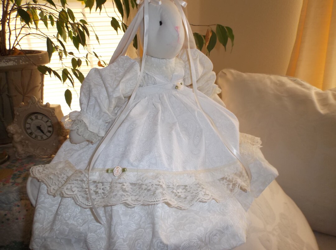 Stuffed Bunny Rabbit in Beige and off Whitefor - Etsy