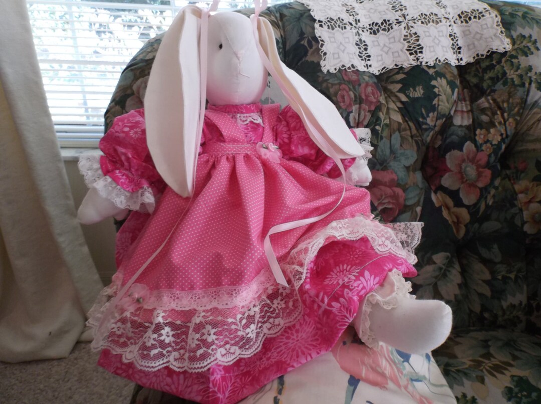 Beautiful Rose Floopy Eared Stuffed Bunny Rabbit - Etsy New Zealand