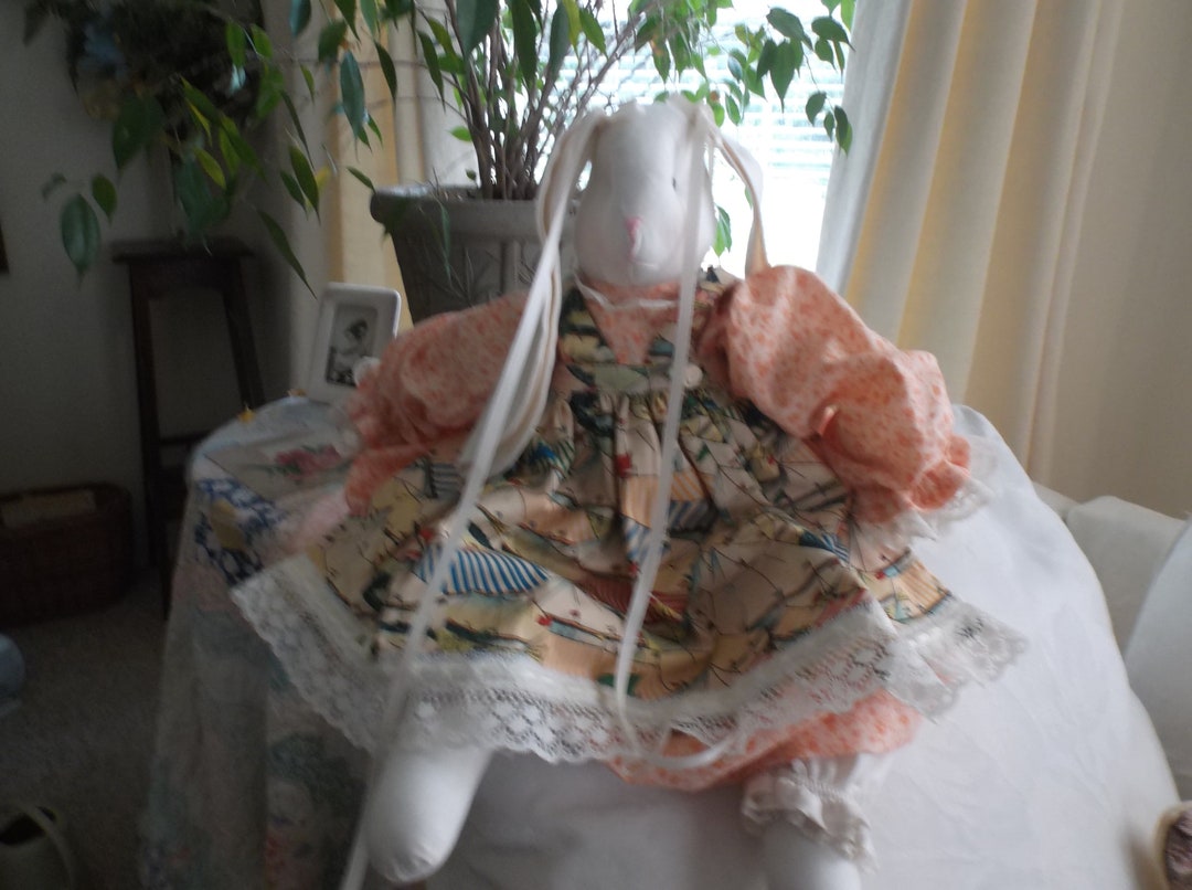Beautiful Handmade Peach Bunny Rabbit - Etsy