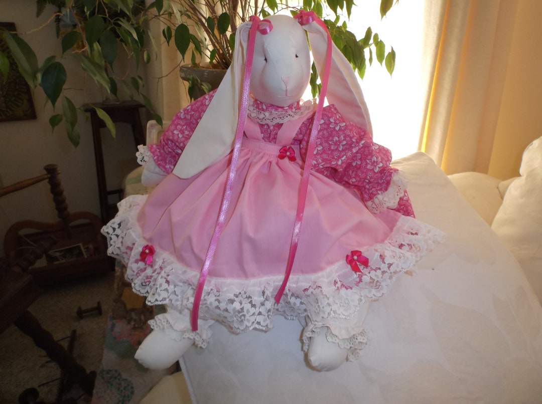 Beautiful Pink Stuffed Bunny Rabbit - Etsy