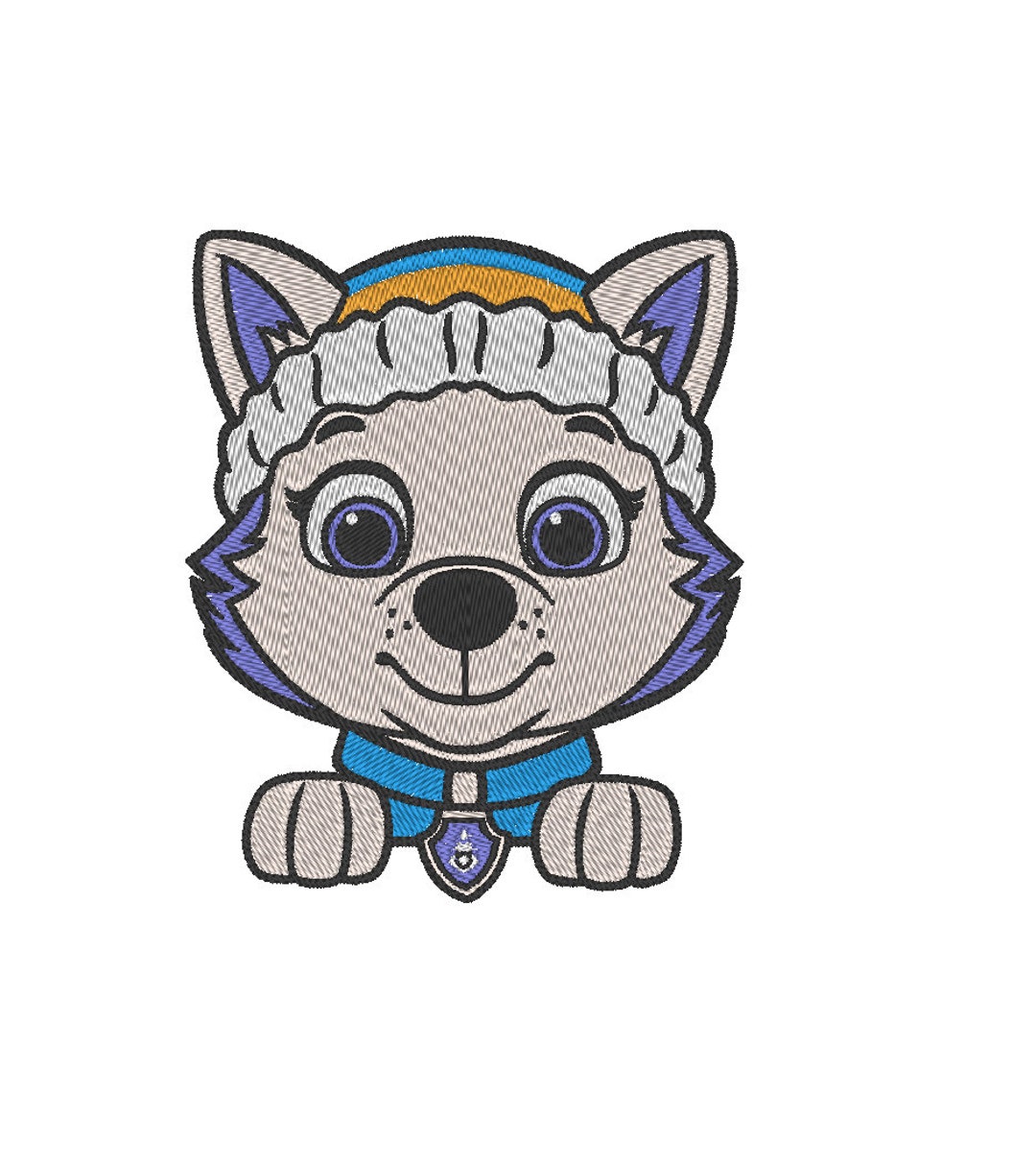 Mountain Husky Girl 2 SIZES Machine Embroidery Digital File Csd Dst Exp ...