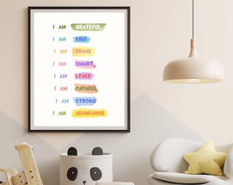 Affirmation Poster for Kids Printable, Positive Affirmation ...