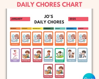 Printable Kids Digital Planner, Canva Editable Daily Weekly Routine ...