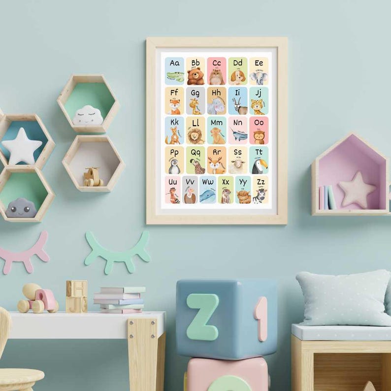 Alphabet Poster, ABC Poster, Alphabet Chart, Classroom Decor, Daycare ...