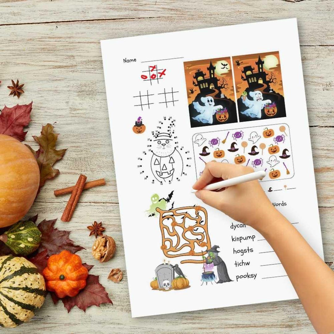 Halloween Kids Activity Printable Instant Download, Halloween Activity ...