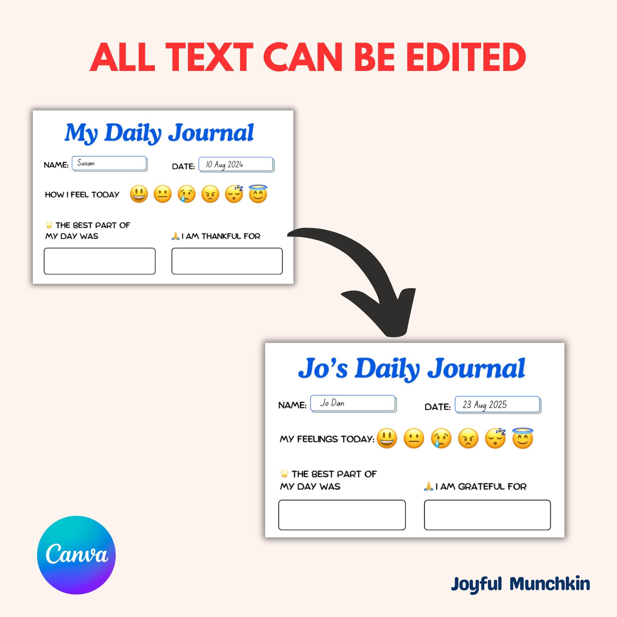 Printable Kids Digital Planner, Daily Planner for Kids, Educational ...