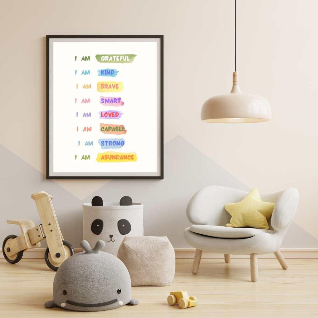 Affirmation Poster for Kids Printable, Positive Affirmation ...