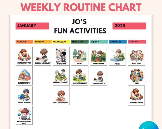 Printable Fun Activities Schedule for Toddlers Preschool, Editable ...
