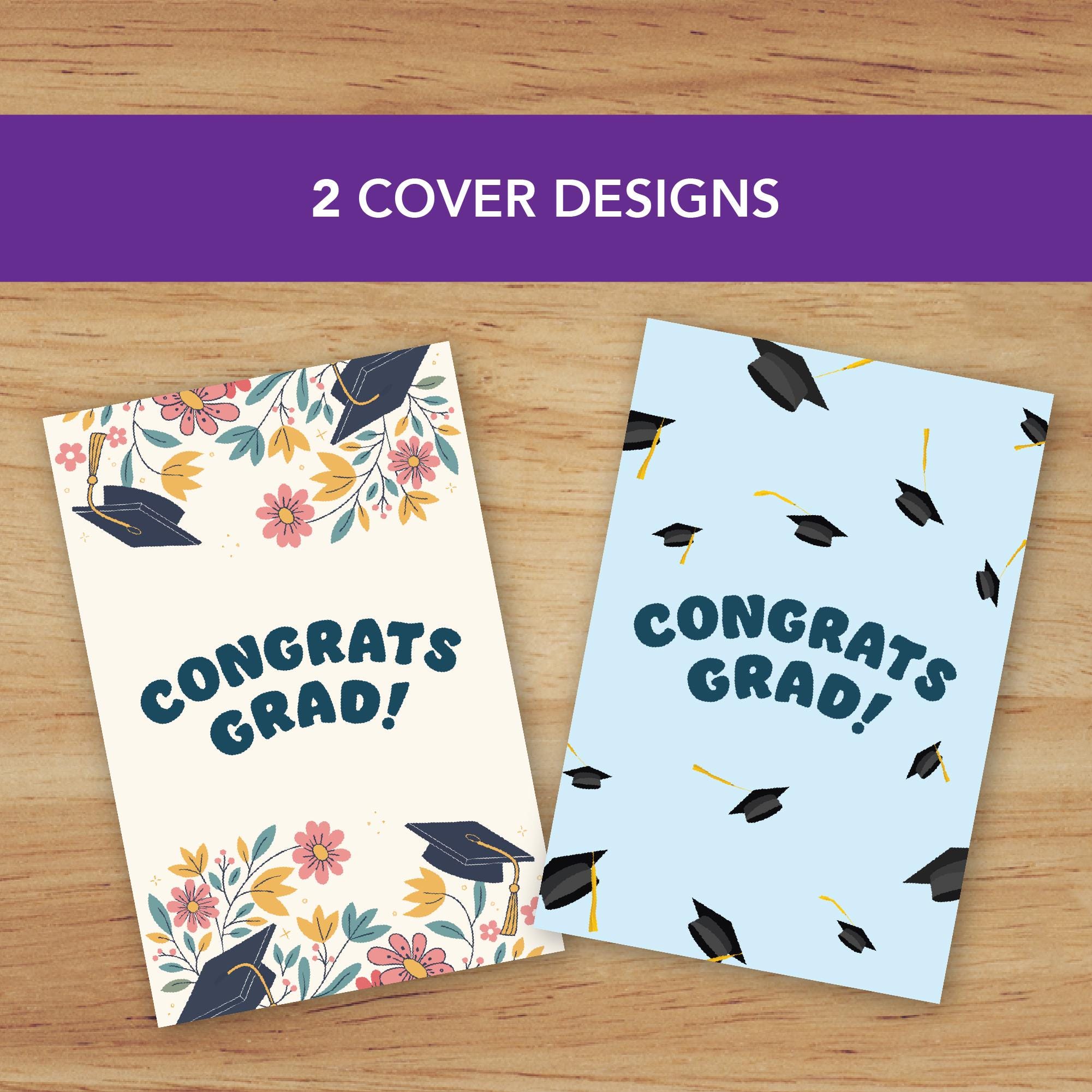 Printable College Grad Gift Card Book, Fun Typography (digital Download ...