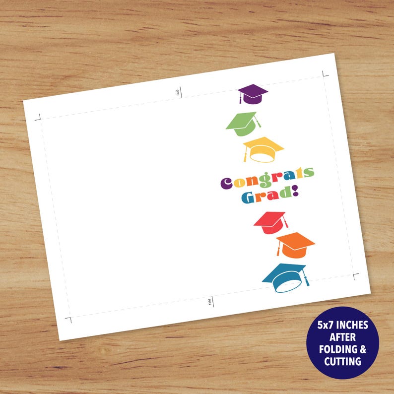 Printable Graduation Card, High School and College Graduation Gift for ...