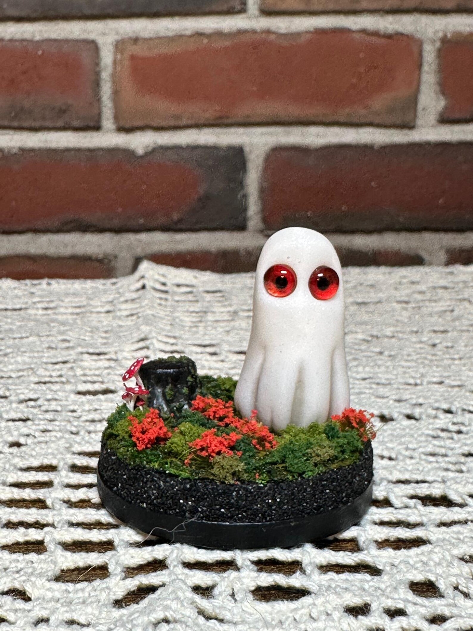 Polymer Clay Ghost, Diorama, Spooky Home Decor, Whimsical Woodland Fairycore, Adopt a Ghost ...