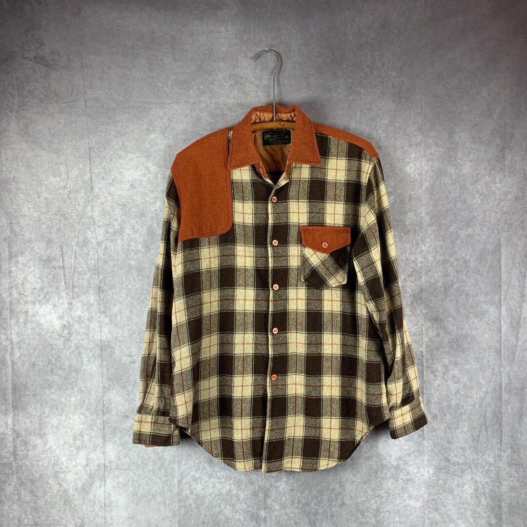 Vintage 1970s Kmart Rustic Plaid Wool Blend Shirt m-men - Etsy