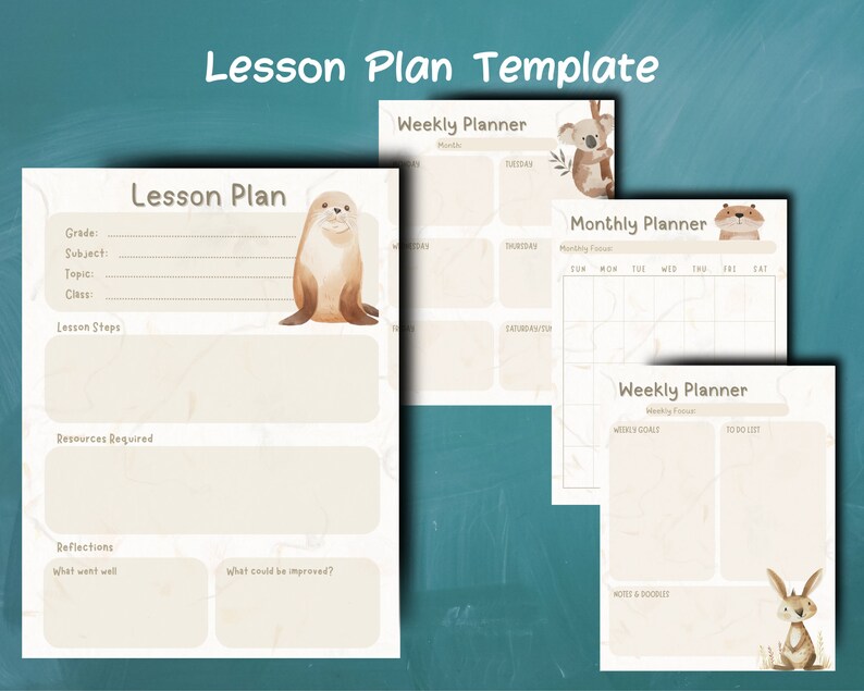 Monthly, Weekly & Daily Lesson Plan Template for Educators Individual ...