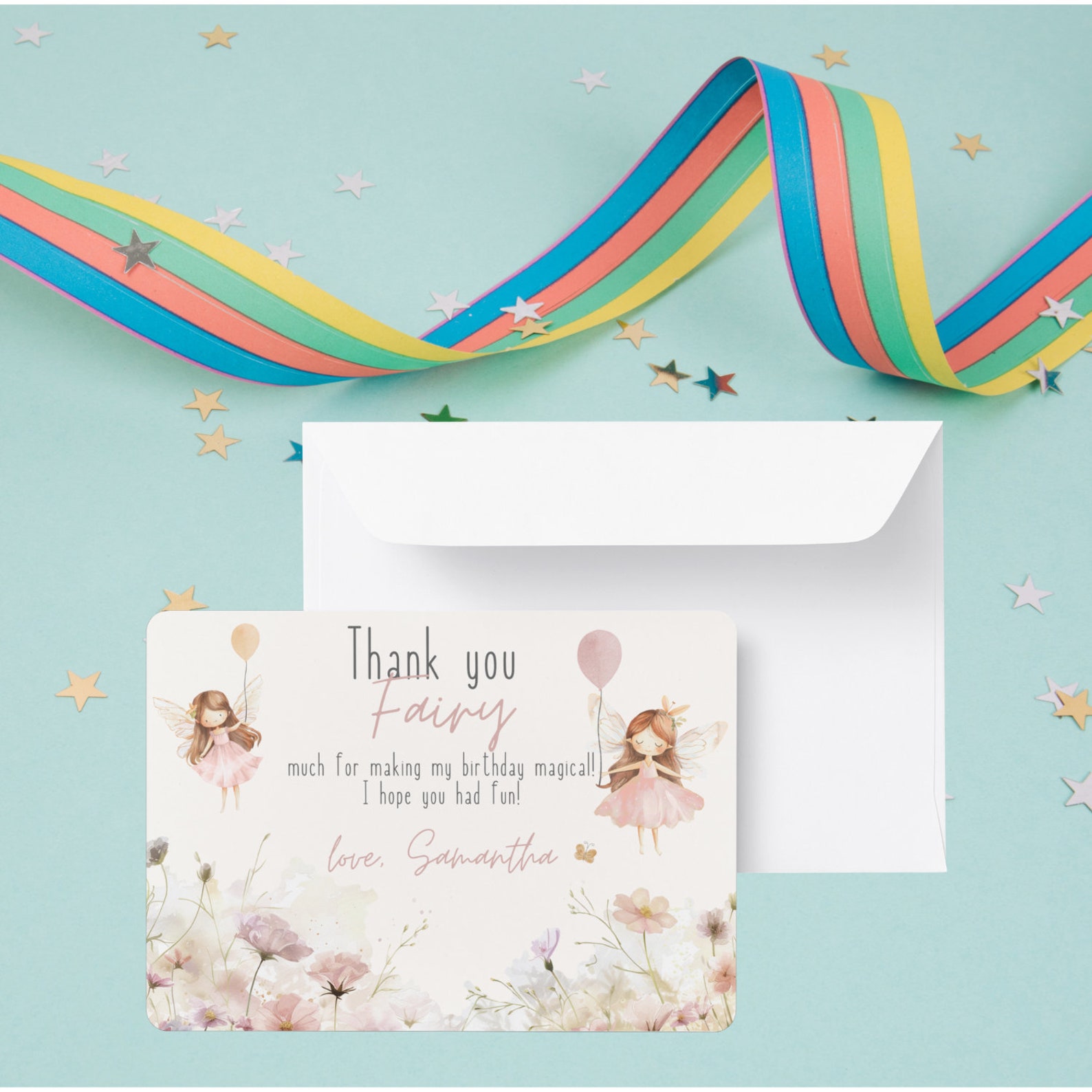 Fairy Party, Fairy Birthday, Thank You, Fairy Invitation, Enchanted ...