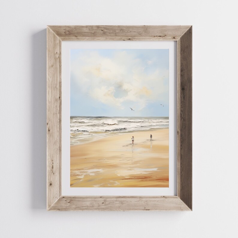 Summertime at the Beach, Printable Wall Art, Beachfront Decor, Vintage ...