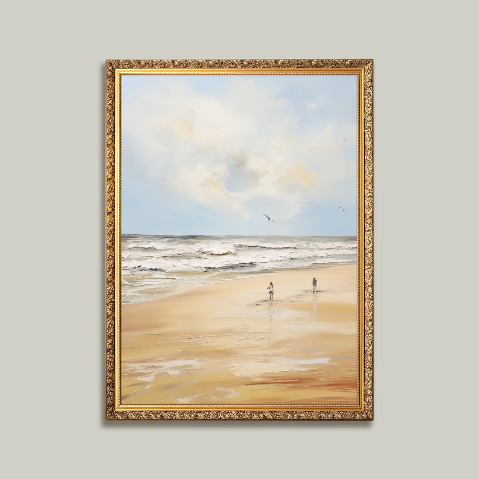 Summertime at the Beach, Printable Wall Art, Beachfront Decor, Vintage ...
