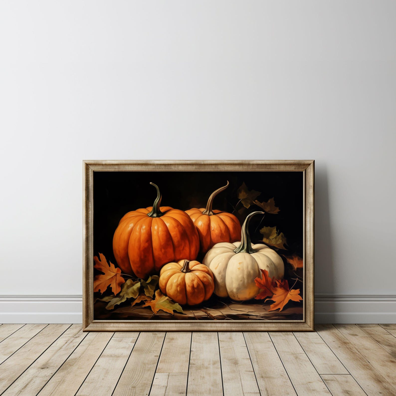 Autumn Pumpkin Harvest Bounty Digital Download Printable Pumpkin Wall ...