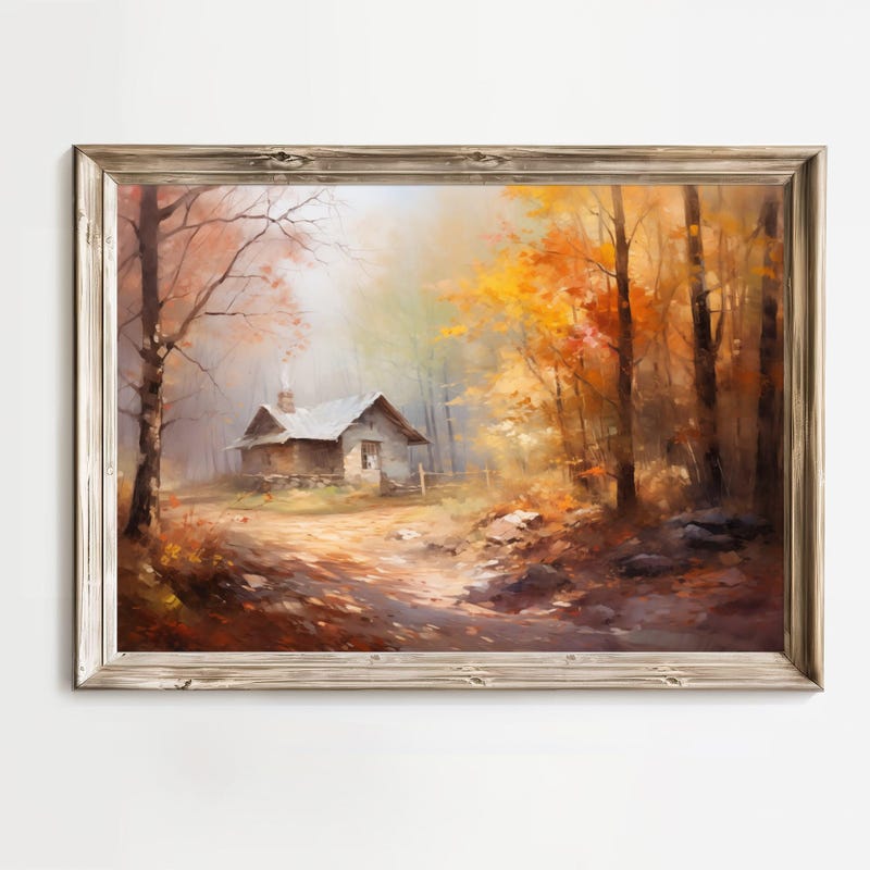 Log Cabin Art - Etsy