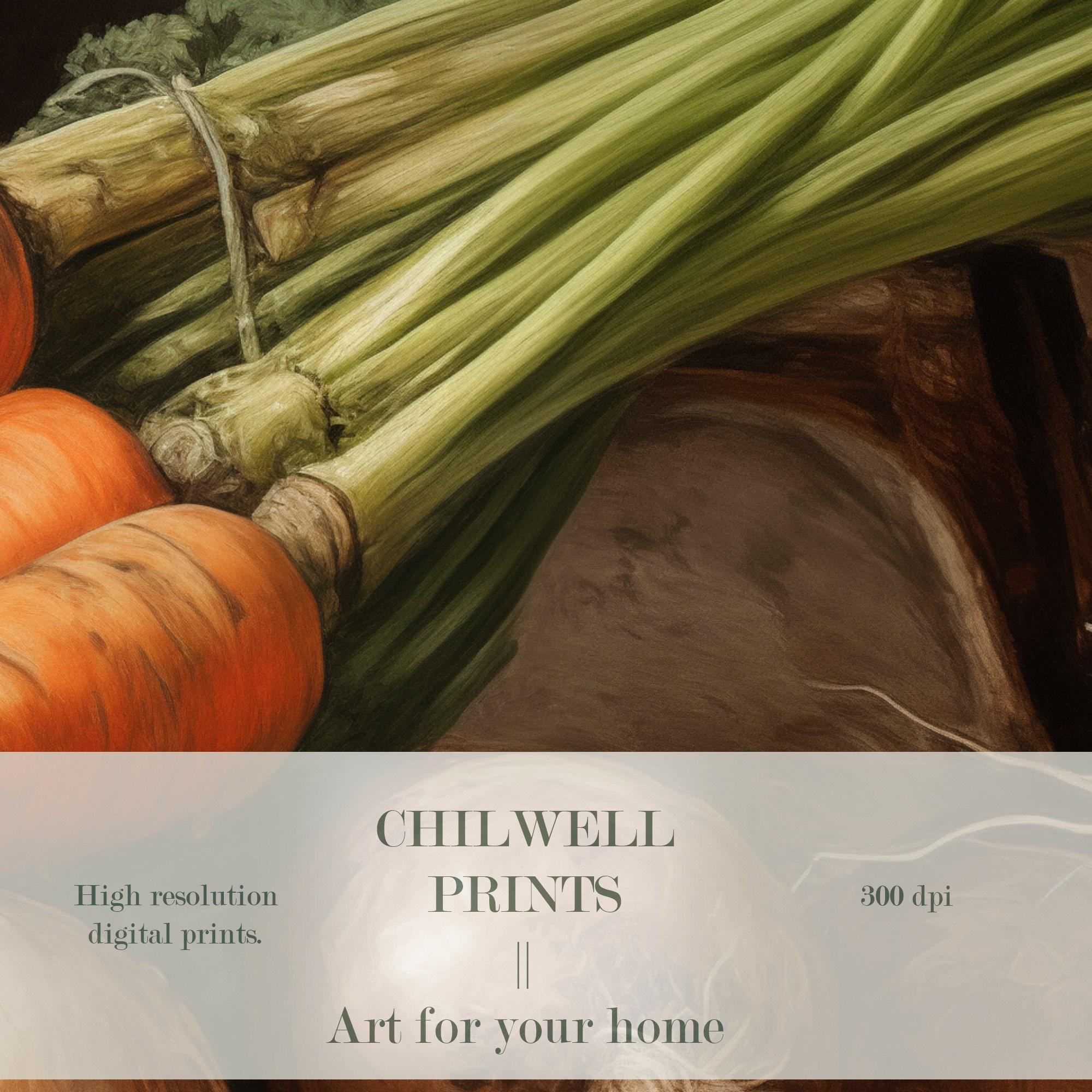 Vegetable Harvest on a Farmhouse Kitchen Table, Printable Wall Art ...