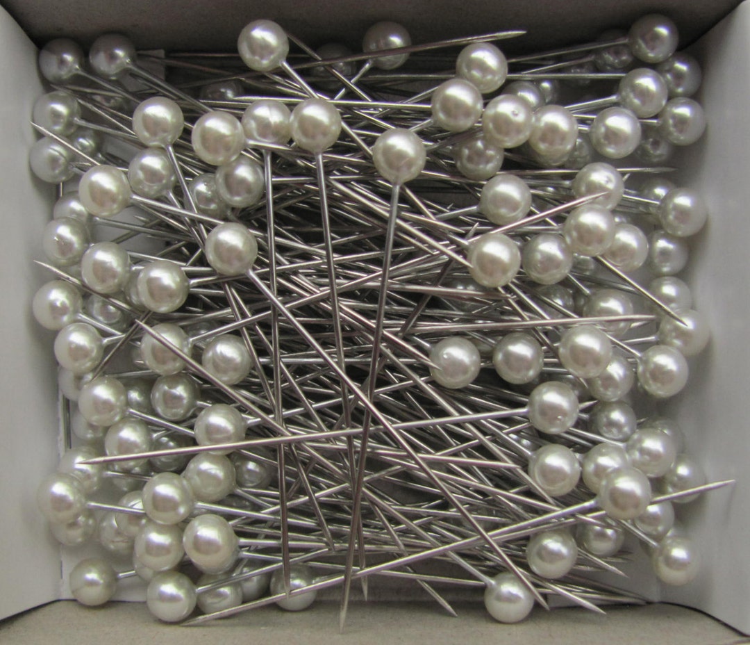 Pearl Head Craft Pins: 1.5" Silvery White, Wedding Boutonniere Pins ...